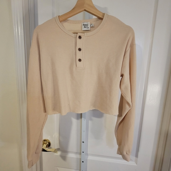 Princess Polly | Tops | Princess Polly Crop Waffle Pattern Ribbed Top 4 ...